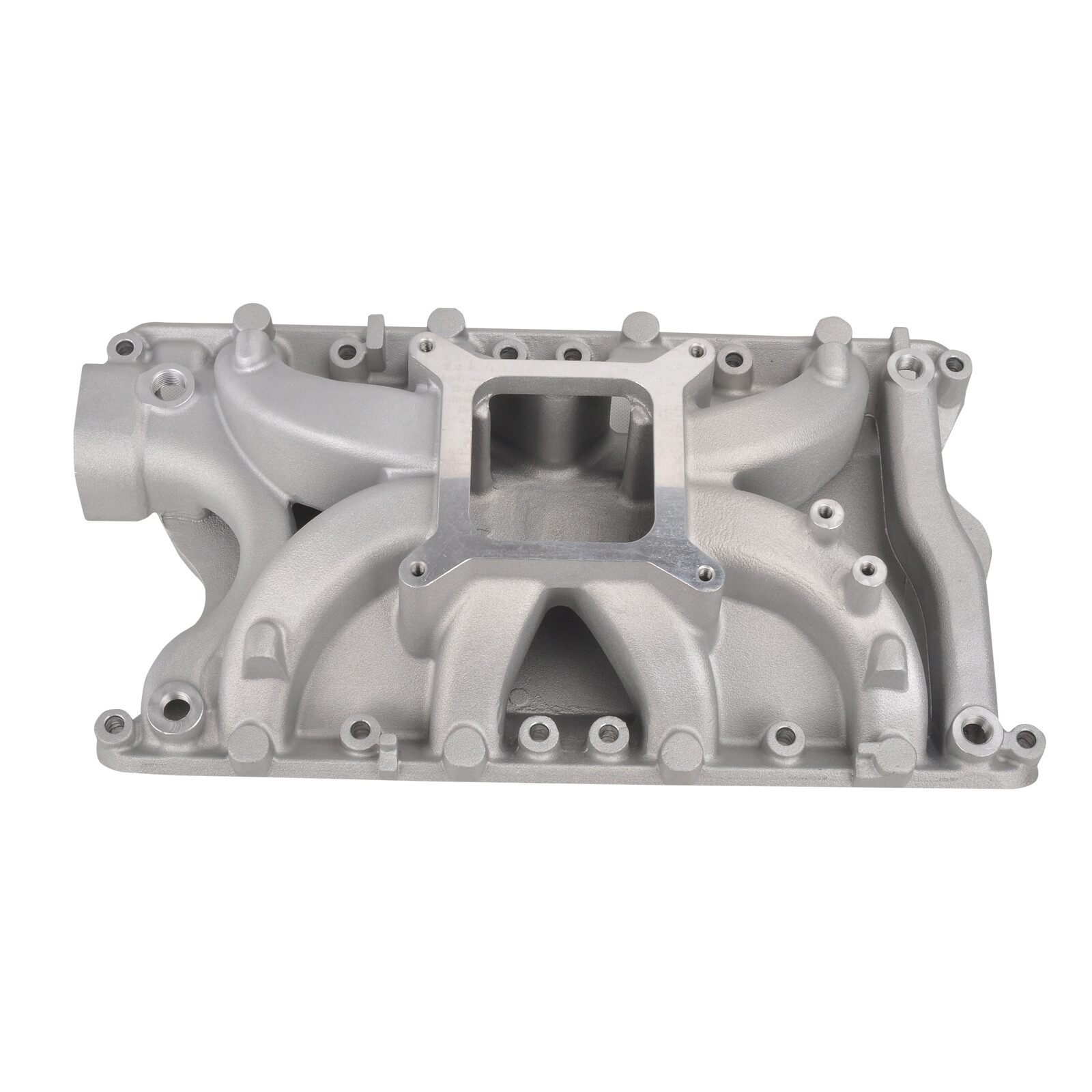 For Ford 351W Windsor V8 SBF Air Gap Satin Aluminum Single Plane Intake ...