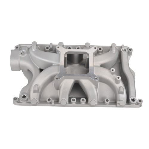 For Ford 351W Windsor V8 SBF Air Gap Satin Aluminum Single Plane Intake ...