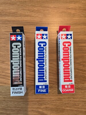 Tamiya polishing compound ( fine + coarse + finish) 3 set 87068 87069 ...