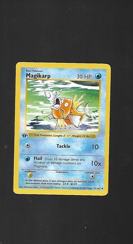 Pokémon MAGIKARP base set first edition Shadowless | eBay