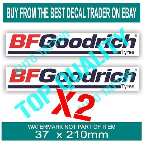 BF GOODRICH TYRES DECAL STICKER X2 TOOLBOX GARAGE WORKSHOP CAR TRUCK ...