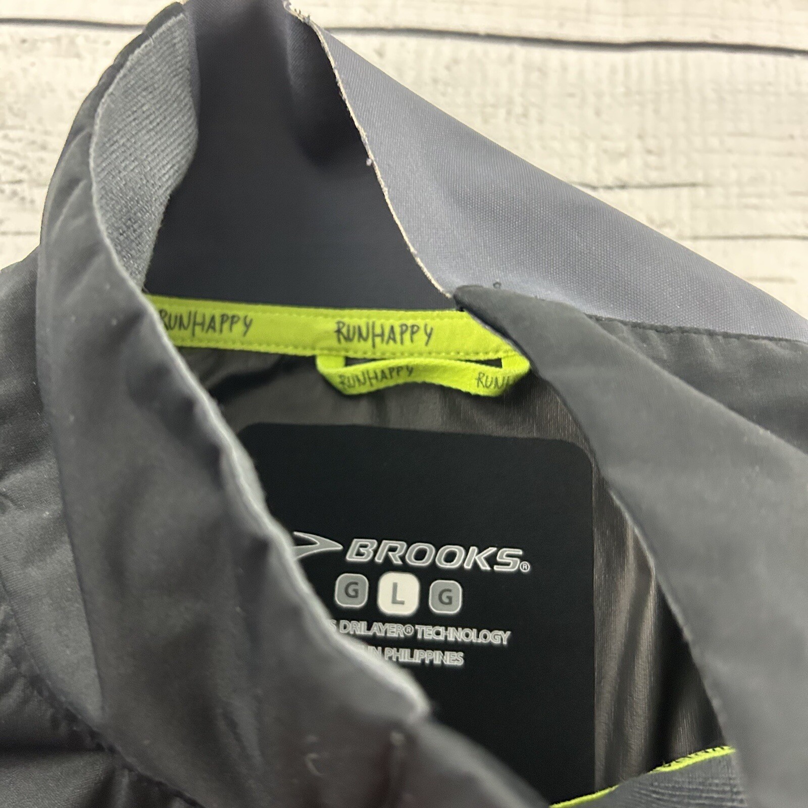 Brooks Full Zip Windbreaker Running Jacket Women's Large Black | eBay