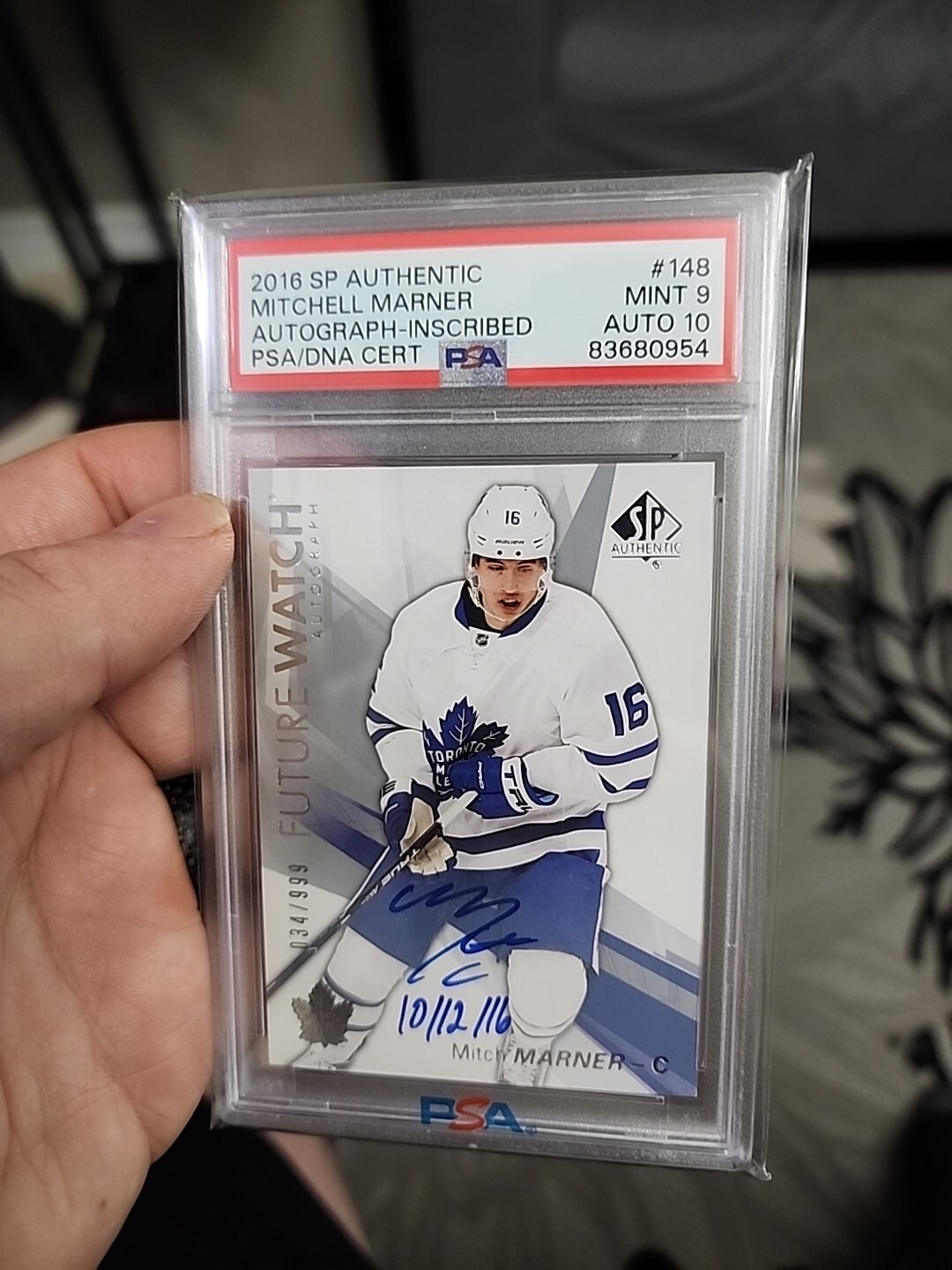 2016-17 Sp Authentic Mitch Marner Futurewatch Autograph Inscribed Psa9 ...
