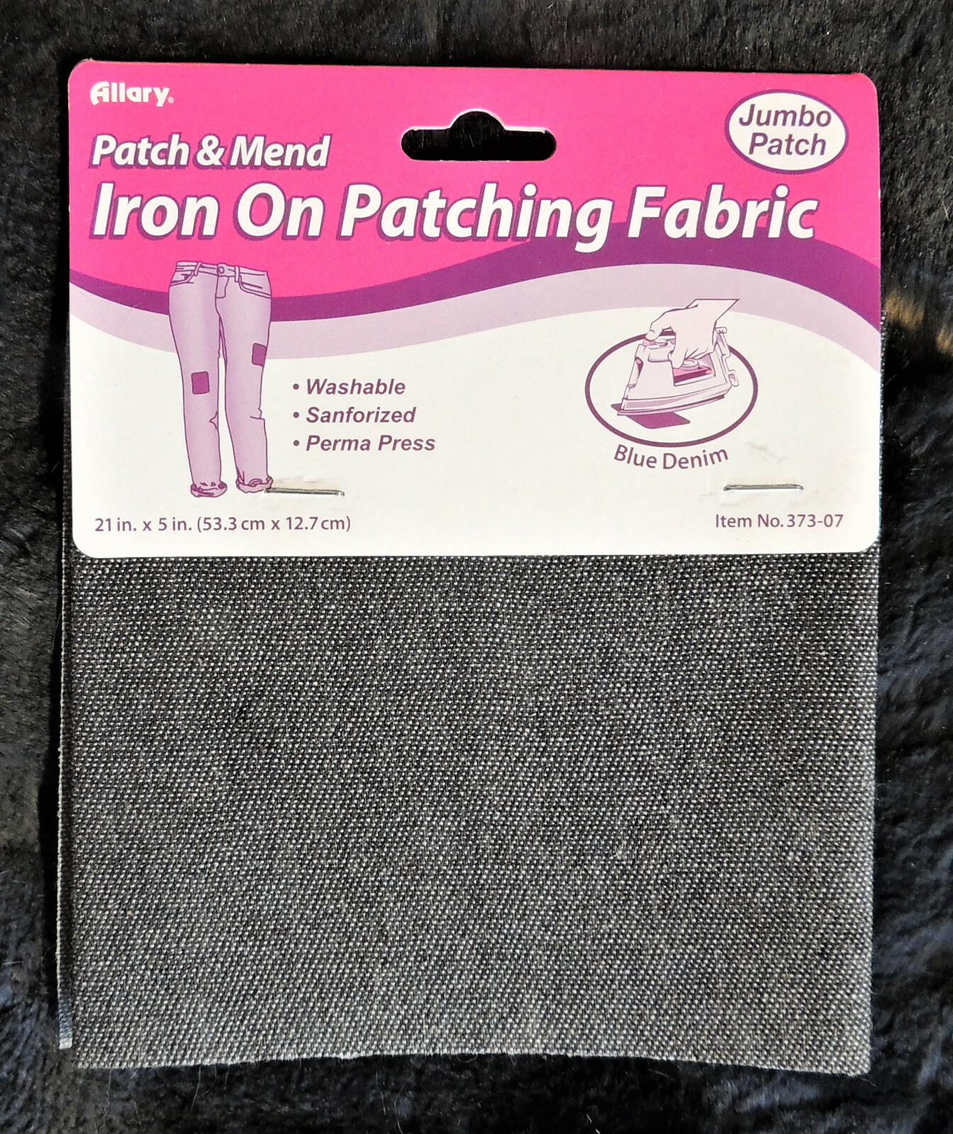 1pc Iron-On Patch & Mend Patching Fabric Dark Blue Denim 21" x 5 ...