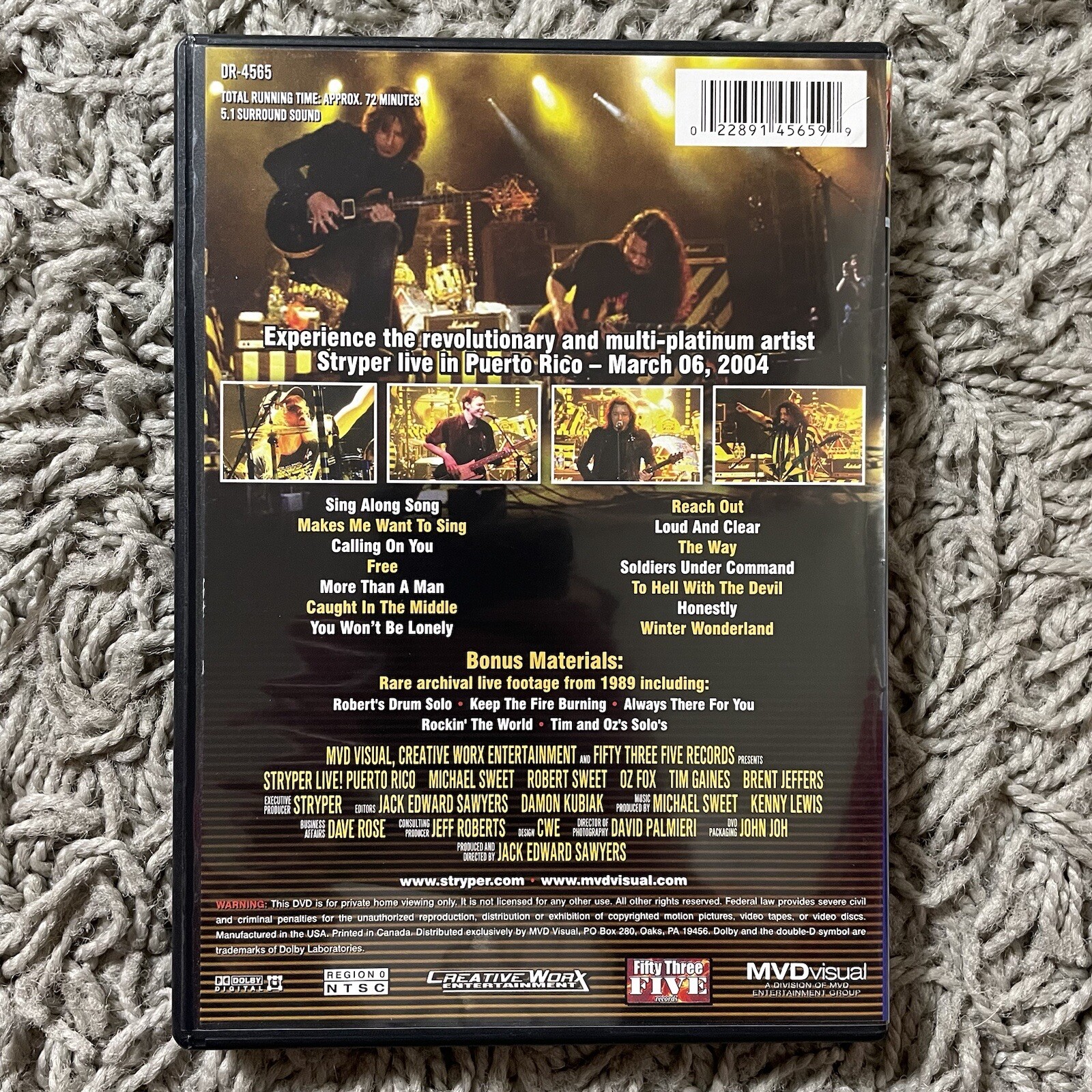 Stryper Greatest Hits: Live in Puerto Rico (DVD, 2004) Hard Rock ...