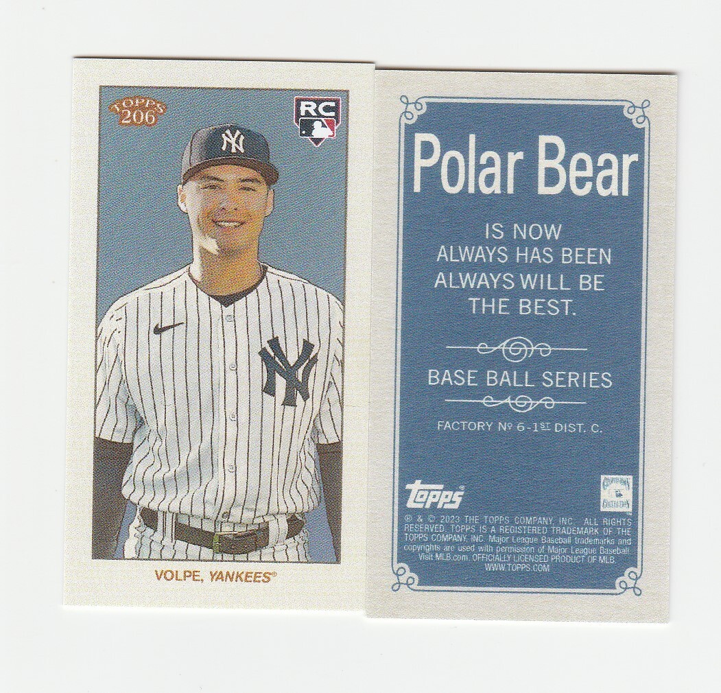 2023 Topps T-206 High Series ANTHONY VOLPE ~ Polar Bear Back Parallel ...