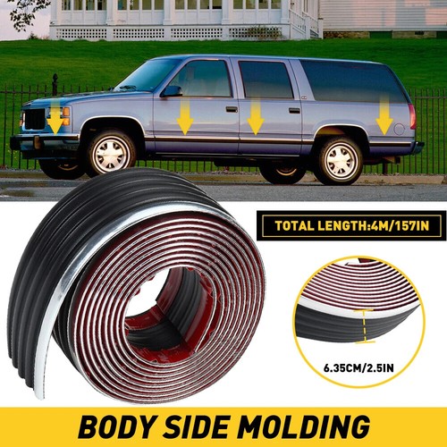 157*2.5 inch Black Side Body Trim Molding Protector For Chevy GMC ...