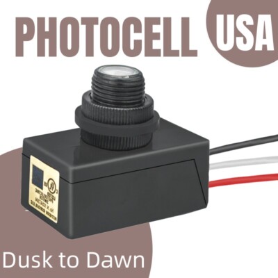 Dusk To Dawn LED 120V Outdoor Swivel Photo Cell Light Control Photocell ...