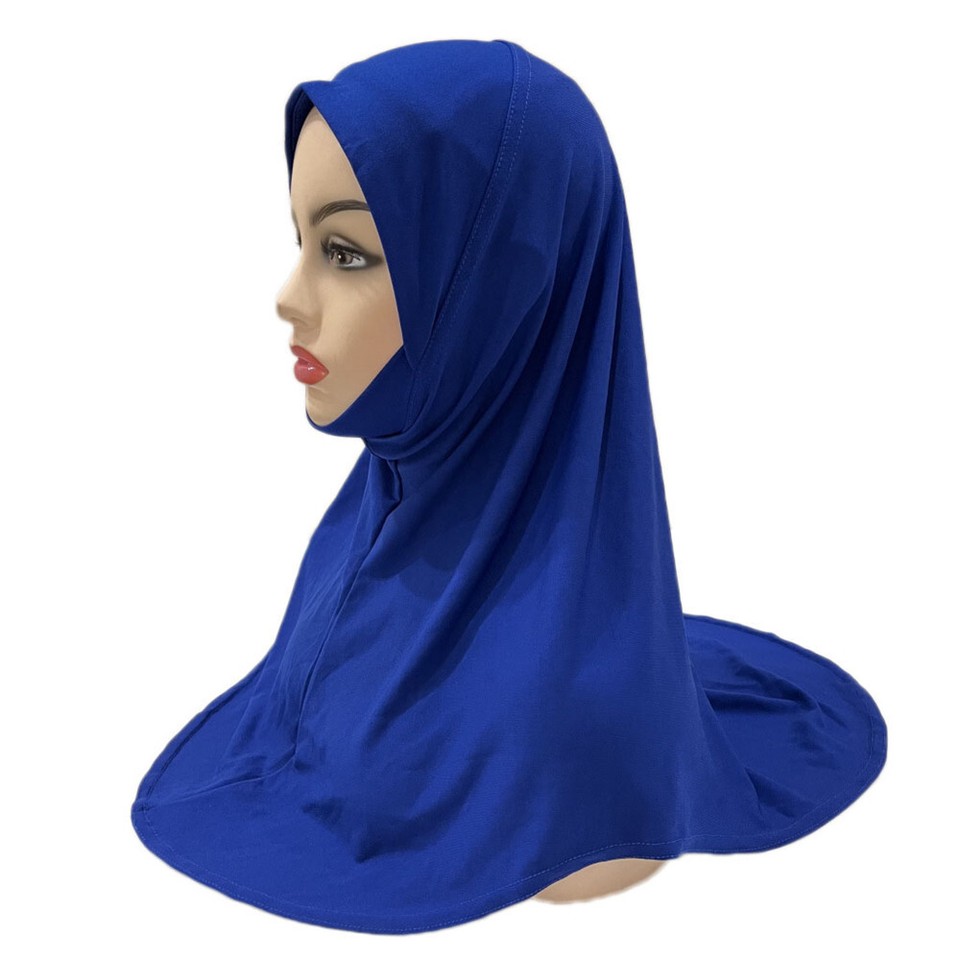 Muslim Hijab One Piece Kids Girls Head Scarf Instant Turban Wrap Shawls ...