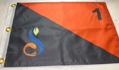 STREAMSONG BLACK GOLF PGA TOUR PIN FLAG W GROMMETS FREE SHIP AUTOGRAPHS ...