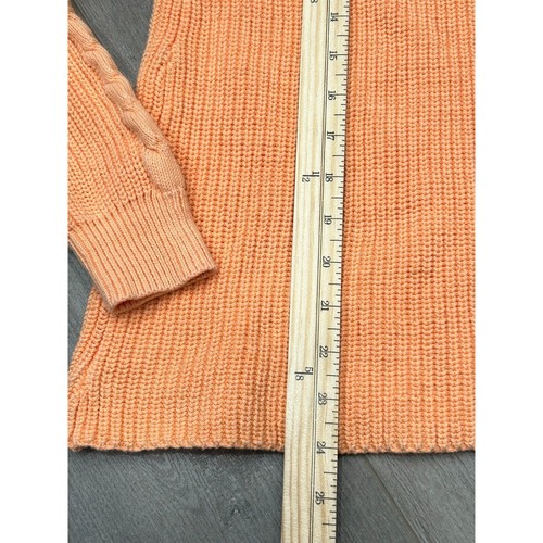 Soft Surroundings Women's Orange Rib Knit Long Sleeve Tunic Sweater ...