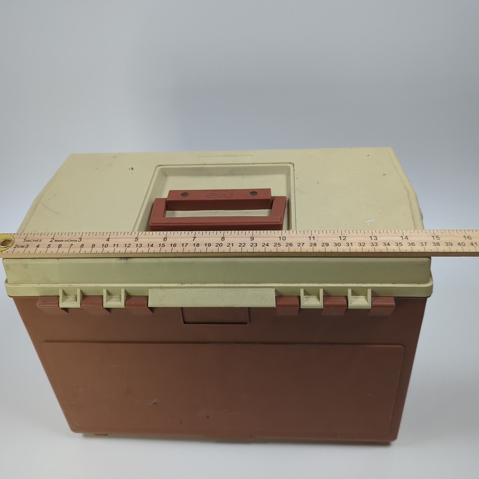 Vintage Plano 757 Fishing Tackle Box Top Storage With 4 Drawers Made In ...