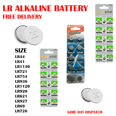 LR44 Button Battery Cell Coin AG13 Batteries LR44 LR41 LR1130 LR43 ...