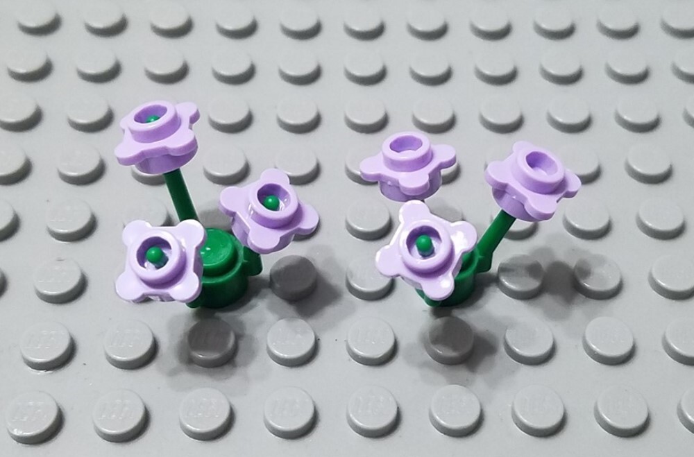 LEGO Lot of 2 Medium Lavender Flower Petals on Green Stems | eBay