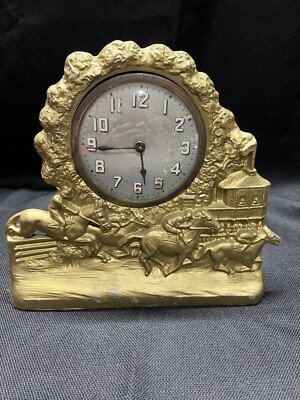 Gibraltar Horse Racing Mantle Clock Cast Metal Model 160 | eBay