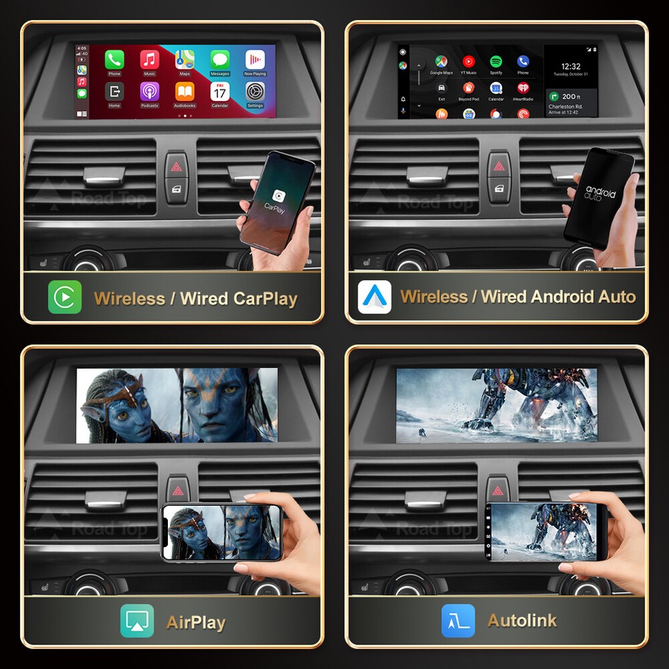 For BMW X5 E70 CIC 2009-2013 Android Auto CarPlay Car Stereo GPS Navi ...