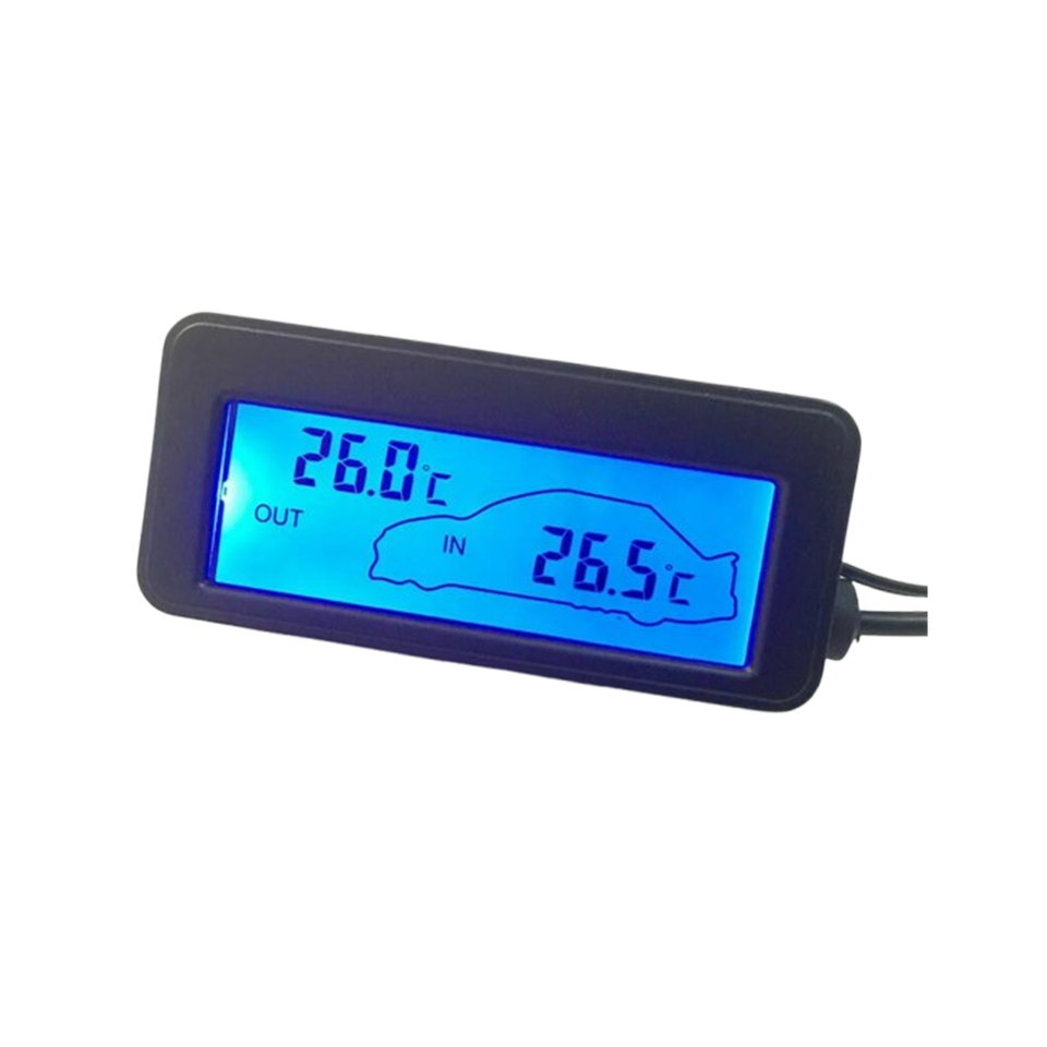 12V Car Digital LCD Display Thermometer Inside Outside Temperature ...