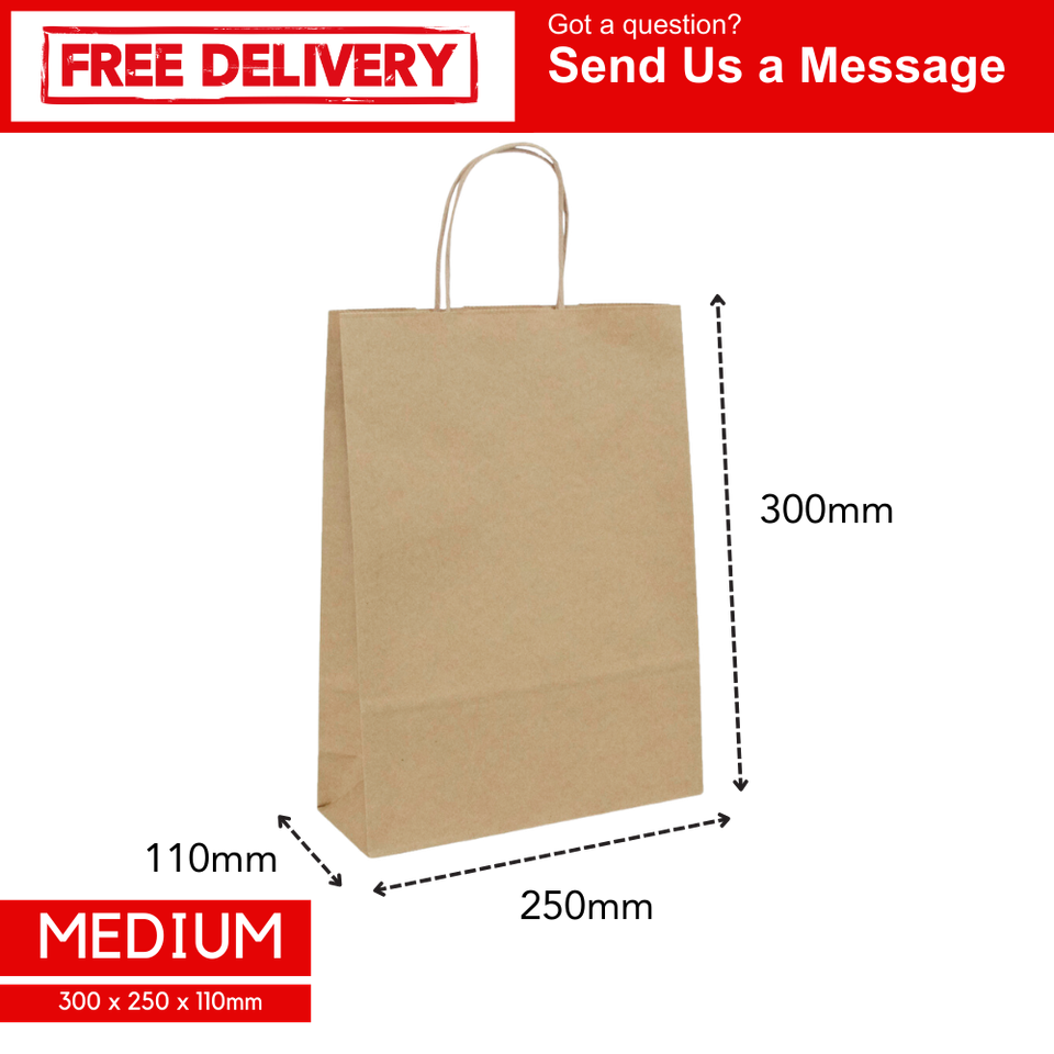 Brown Paper Bags With Handles Paper Party Bags Gift Twisted Handle ...