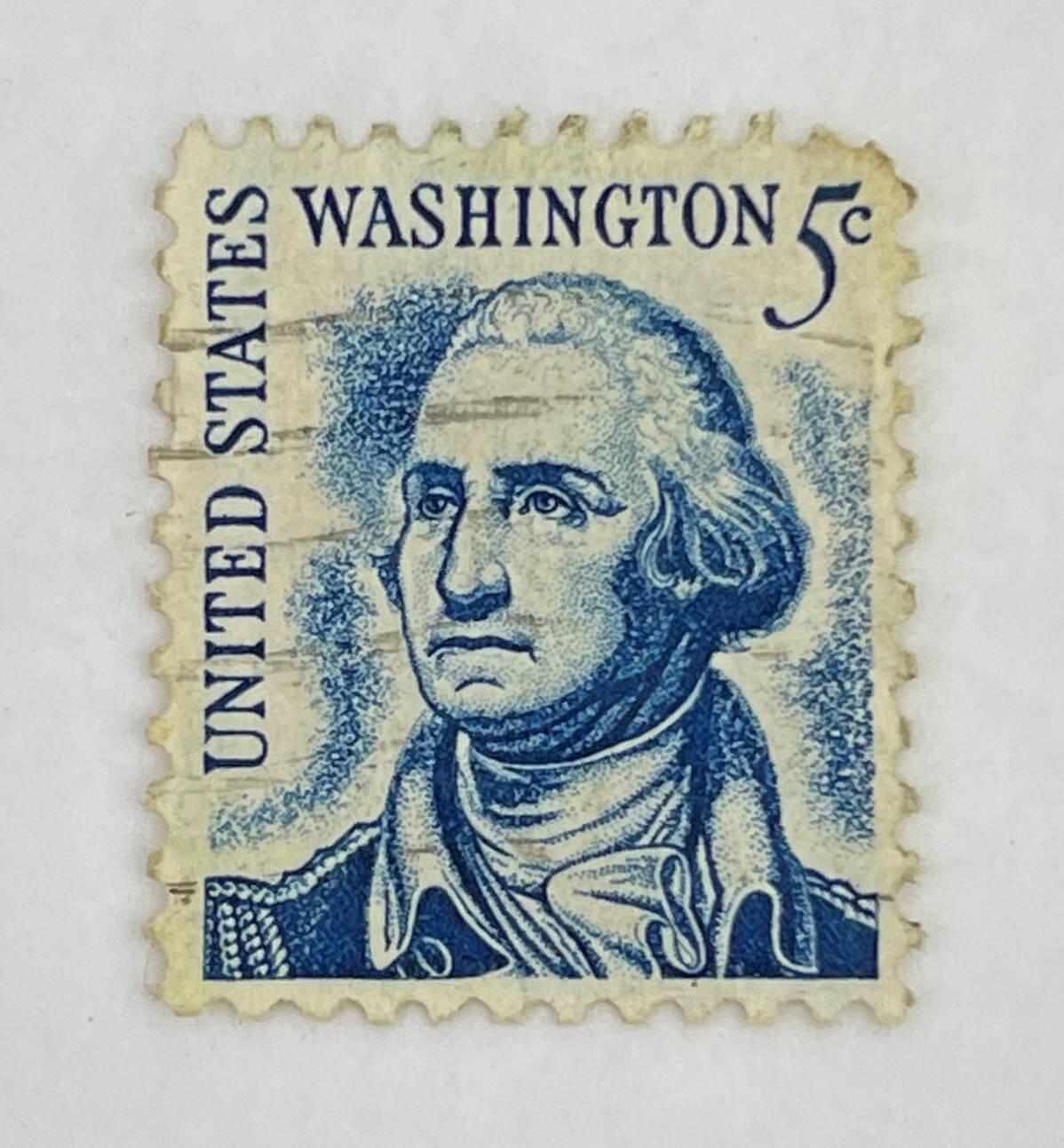 Vintage USA United States Blue George Washington 5 Cent Postal Stamp | eBay