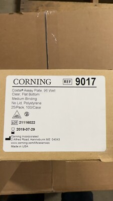 Corning 9017 Polystyrene 96 Well Storage Microplate Without Lid, 25 ...