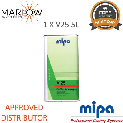 MIPA 271050000 V25 NORMAL 2K THINNER REDUCER 5LTR *NEXT DAY DELIVERY ...