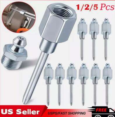 1-5Pcs Silver Grease Gun Needle Tip of The Mouth Removable Nose Head ...