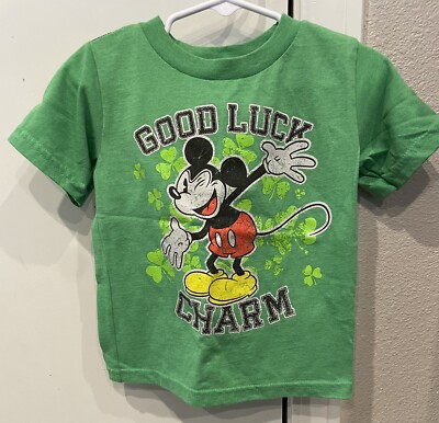 Disney Mickey Mouse Good Luck Charm St Patrick’s Day Shirt Green ...