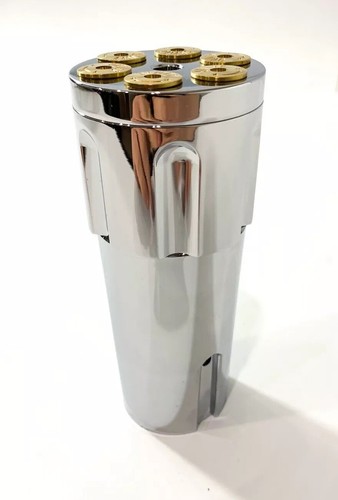 Chrome .44 Mag Revolver Gun Cylinder Shift Knob For 13/15/18 Speed ...