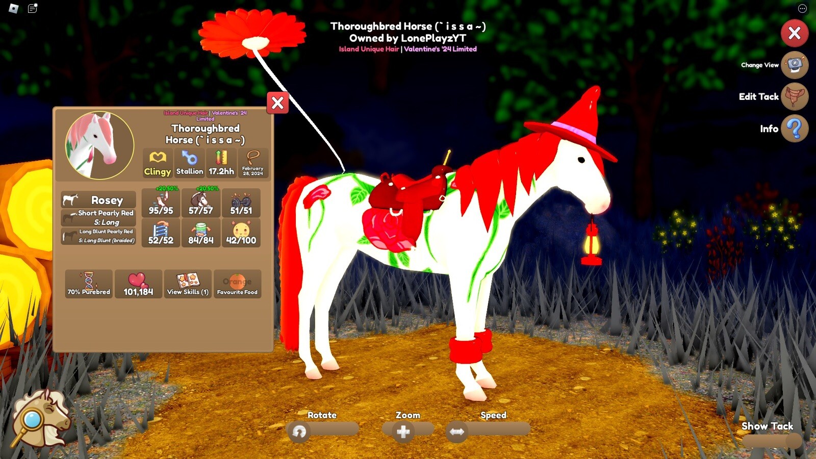 ️ Wild Horse Islands EVENT IUH Pearly Red Val ‘24 Thoroughbred 1/2 ️ ...