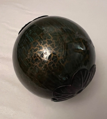Collectible Glass And Metal Decorative Ball Orb 4 Inch Diameter | eBay