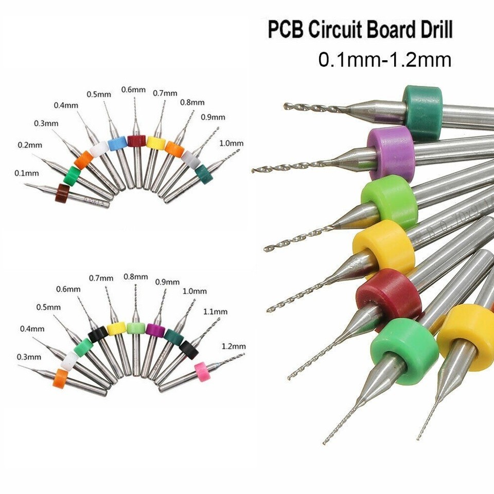 PCB Board Drill Bits CNC Board Cutting Spare Parts 0.3-1.2mm Bits Board ...
