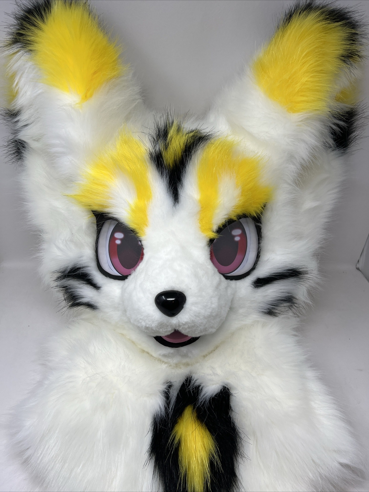 Yellow Fox Fursuit Head Partial Anime Mascot Head, Co… - Gem