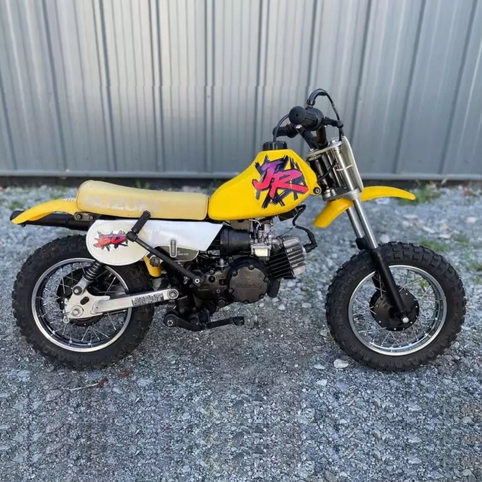 Sticker Decal Suzuki JR50 JR 50 1994 Purple side cover tank | eBay