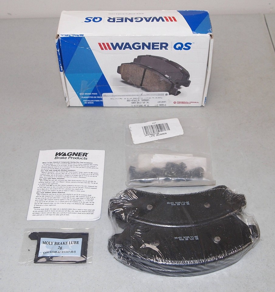 New!! Open Box!! Complete!! WAGNER Front Semi-Metallic "BRAKE PADS" # ...