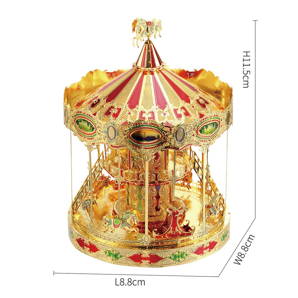 Piececool 3D Model Kits Merry-Go-Round Metal Model Puzzles Halloween ...