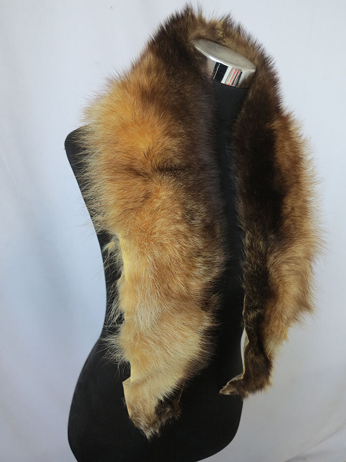 100% real American raccoon fur collar / wrap / scarf jacket collar ...