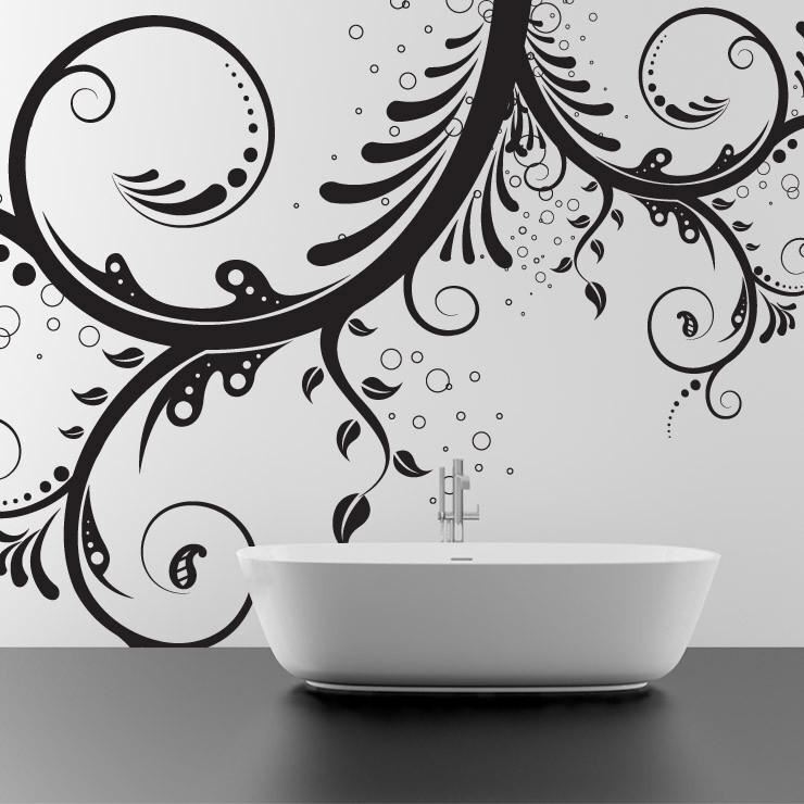 Stickerbrand Flower Floral Swirl Wall Decal Sticker. Multiple Colors ...