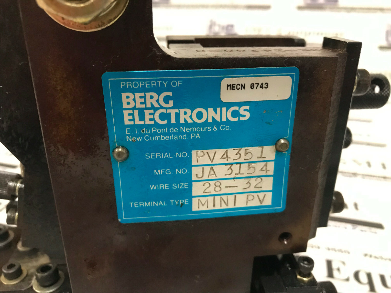 Berg Electronics JA-3154 Applicator 28-32 AWG with Warranty!! | eBay