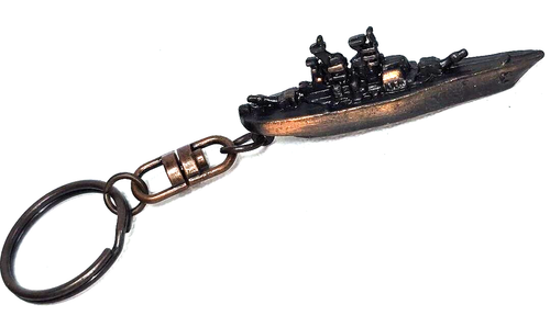 VTG Copper Battleship Keychain United States Navy War Ship | eBay