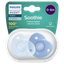 AVENT Soothie 0-6m 2 Pack - Blue Soothers Natural Curves Orthodontic ...
