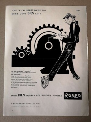 Publicité de 1956 - RONEO - Equipement de bureau - 1288 | eBay