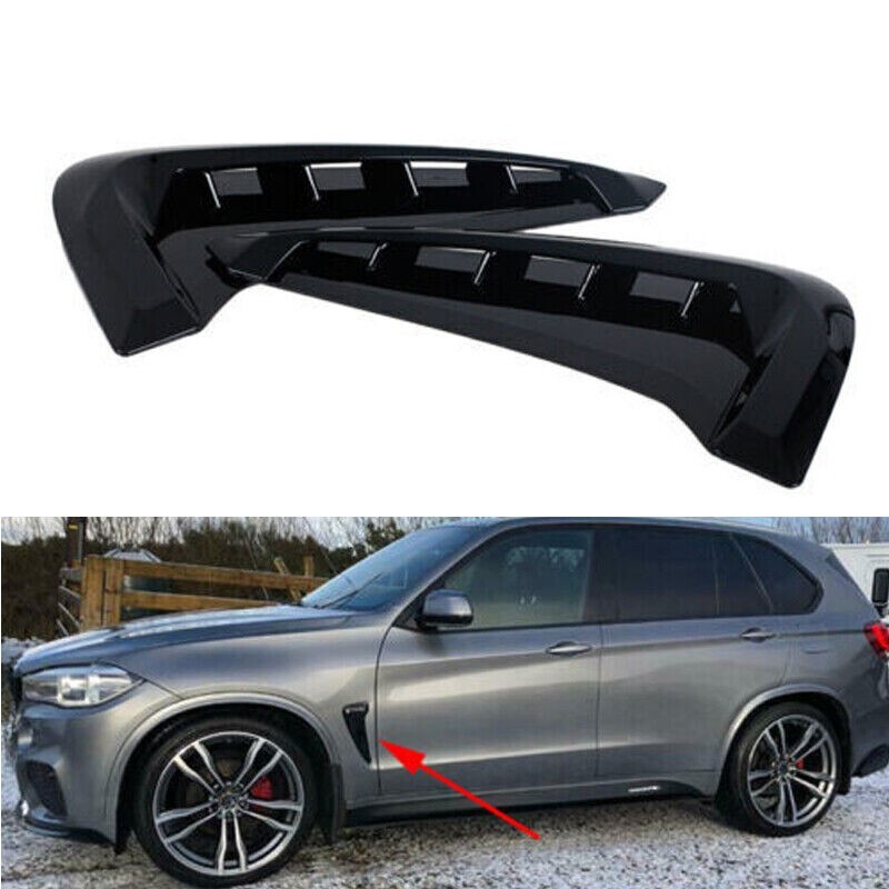 2x Black Side Wing Air Flow Fender Intake Vent Cover For BMW X5 F15 ...