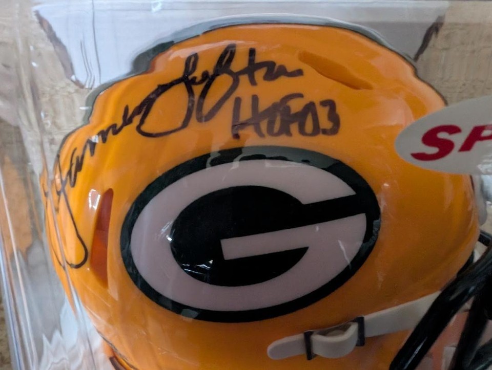James Lofton Signed Mini Helmet Green Bay Packers Hof Inscription ...