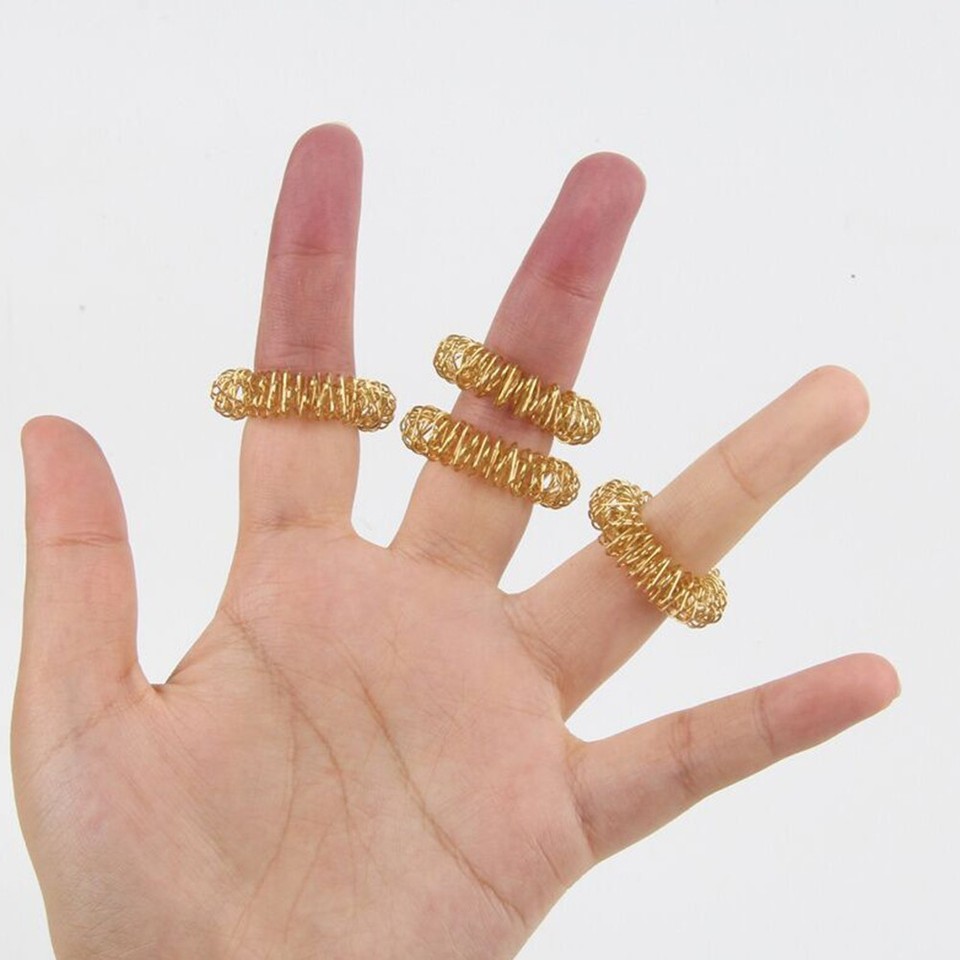 10 Pcs Acupressure for Finger Metal Massage Tool Stress Relief Supplies ...
