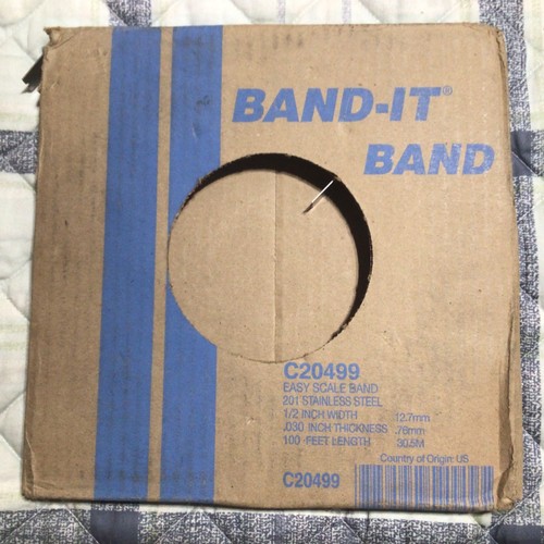 Band-It C20499 Easy Scale 1/2" Stainless Steel Strapping Band 100ft ...