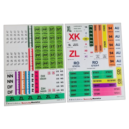 1968 Pontiac GTO Std 400 HDT With AC Detail Code Decal Sticker Tags | eBay