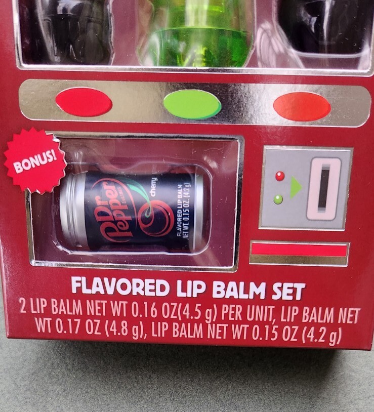 Dr. Pepper - Flavor Lip Balm Set - 4 Lip Balms - Dr. Pepper / 7UP / AW ...