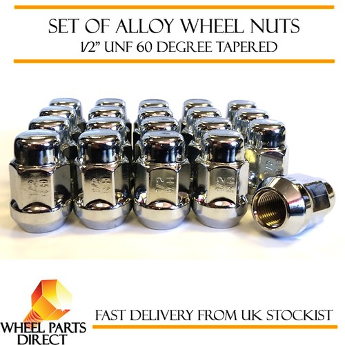 Set of 20 1/2" UNF Half Inch Alloy Steel Wheel Lug Nuts 60 Degree ...