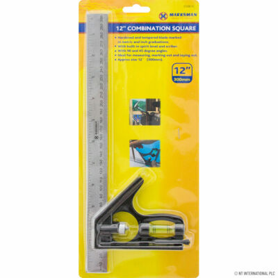 12" ADJUSTABLE ENGINEERS COMBINATION RIGHT ANGLE BLADE TRY SQUARE SET ...
