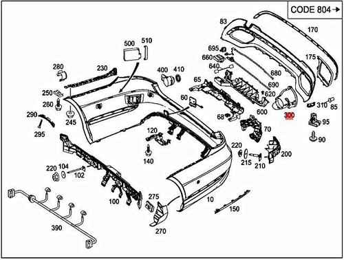Genuine MERCEDES C218 S212 W212 X218 CLS C218 Exhaust tailpipe ...